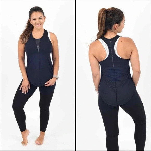 ZYIA | Tops | Zyia Large Effortless Tank Long Black | Poshmark